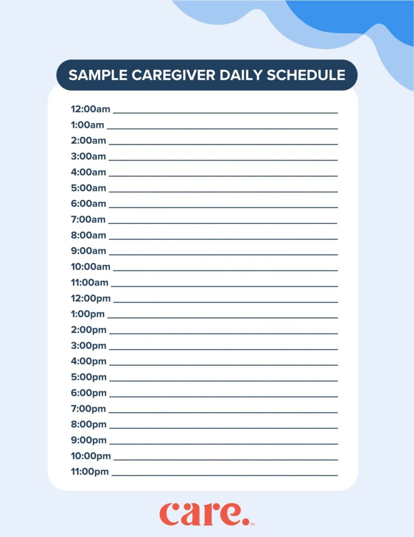 Create an Effective Caregiver Daily Schedule Template