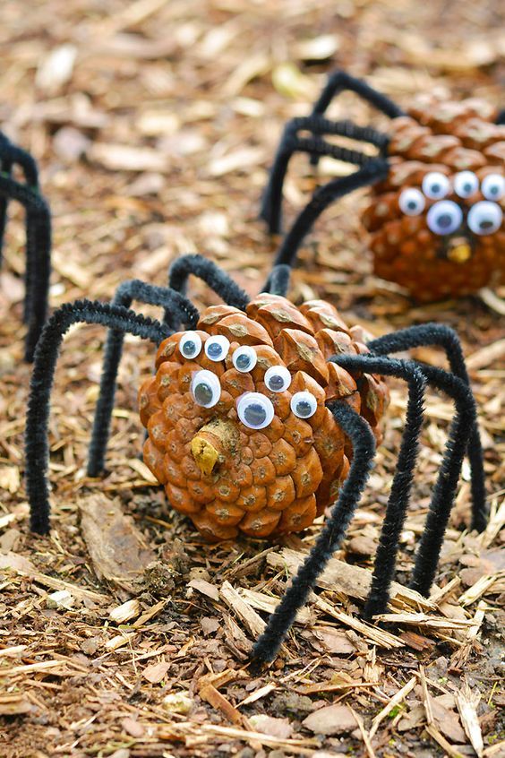 Fall pine cone crafts for kids that are as festive as they are fun