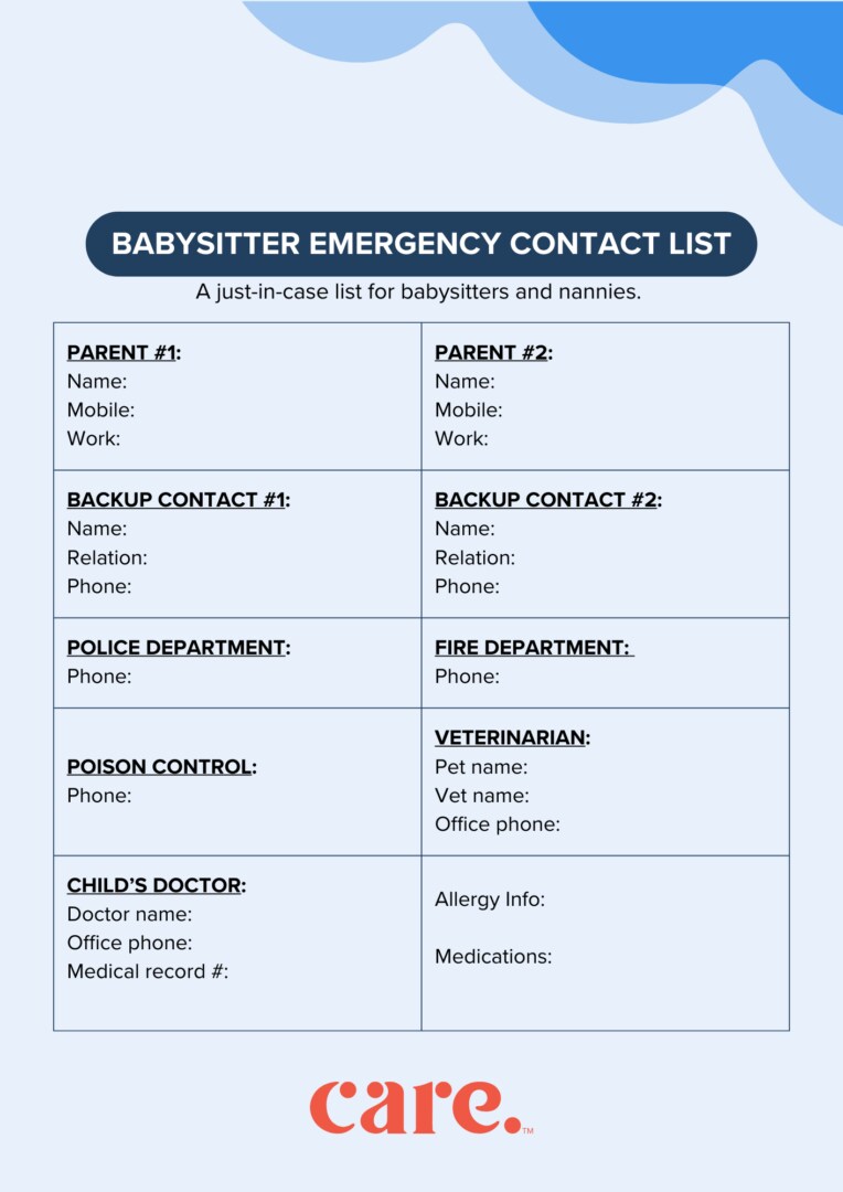 Create an Effective Emergency Contact Template for Babysitter
